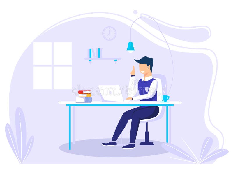 Home Office Concept, Woman Working from Home, Student or Freelancer ...