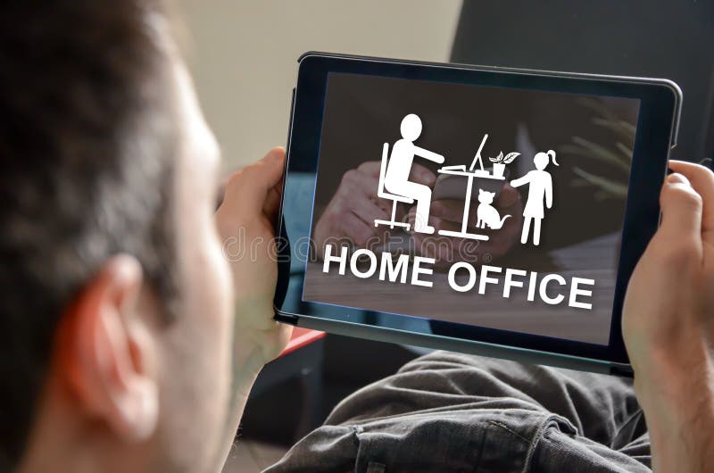 Concept of home office stock image. Image of productivity - 218495799