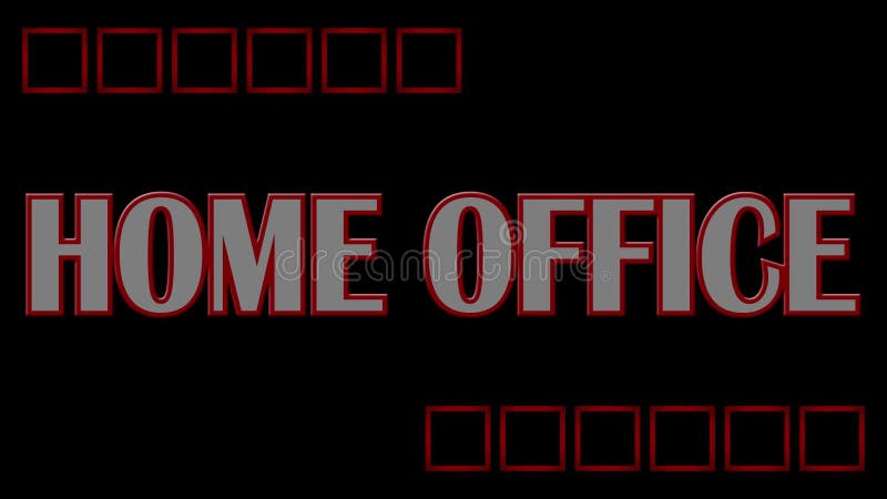 HOME OFFICE Lettering Illuminates in White with Animated Graphic ...