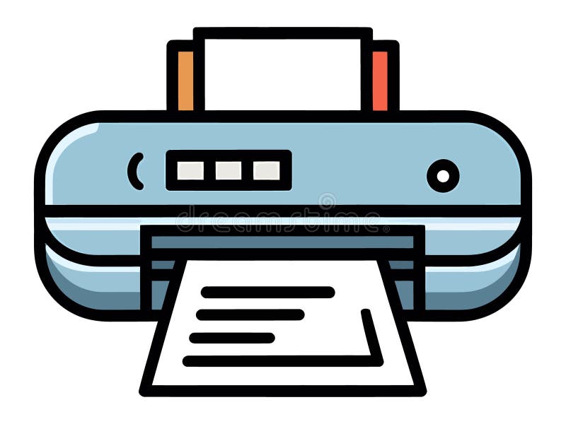 Home and Office Printer Flat Illustration Isolated Icon for Web Design ...