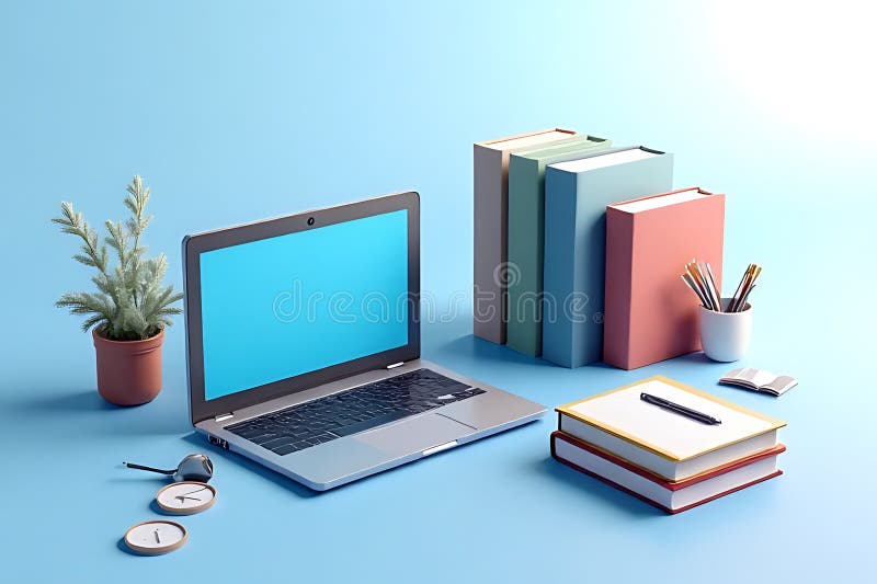 Home Office Setup Modern Workspace Digital Tools Minimalist Design ...