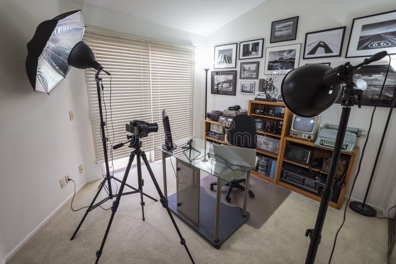 Home Office Vlogger Studio editorial photo. Image of bedroom - 190500741