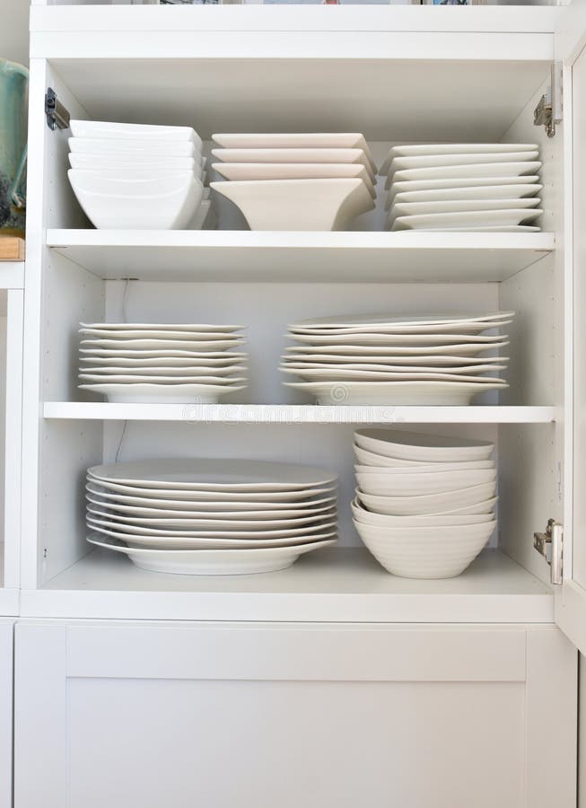 Home Organization for Kitchen and Dining Room Cabinets, Simple Stacked ...