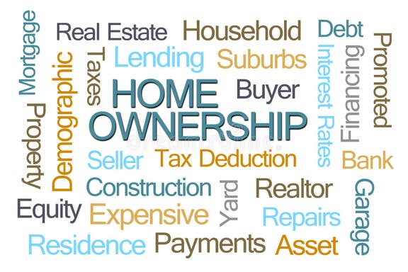 Home Ownership Word Cloud stock illustration. Illustration of garage ...