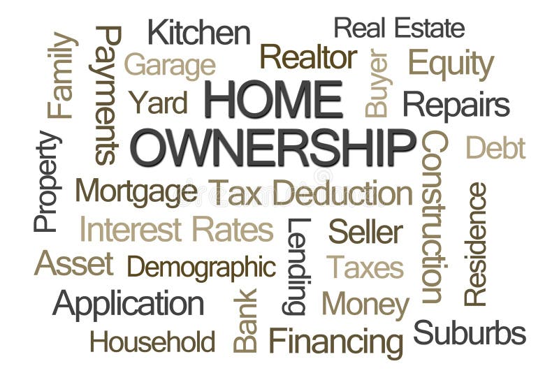 Home Ownership Word Cloud stock illustration. Illustration of financing ...