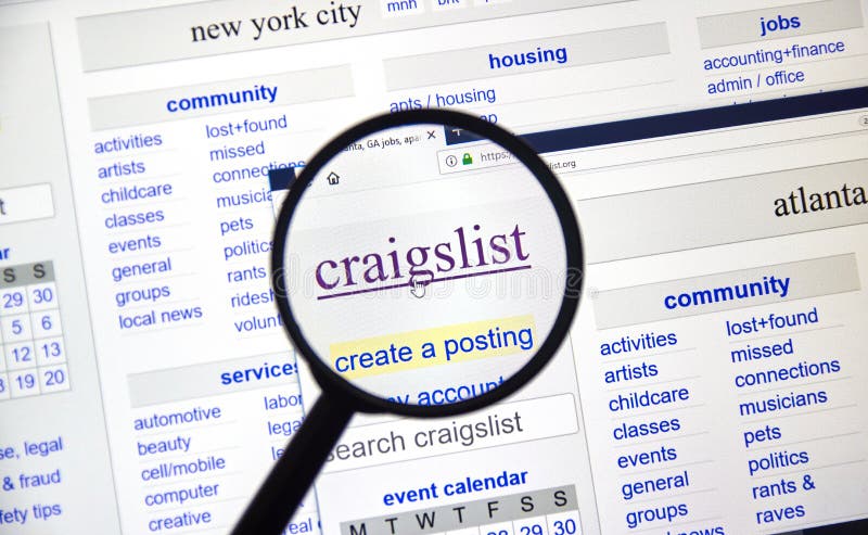 Home Page de Craigslist imagen de archivo editorial. Imagen de anuncios ...