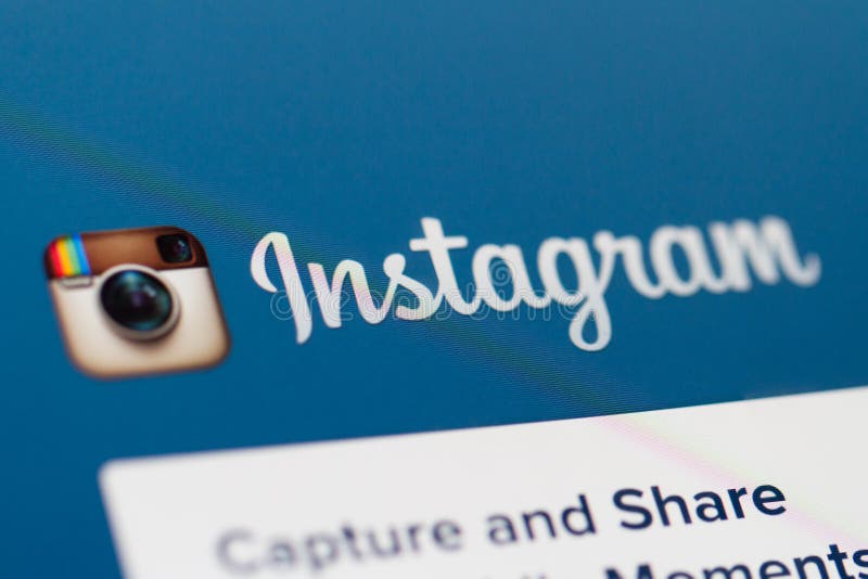 Página Inicial E Logótipo Do Instagram Foto de Stock Editorial - Imagem ...