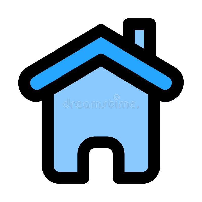 Home Page Icon in Filled Line Style for Any Projects Stock Vector ...