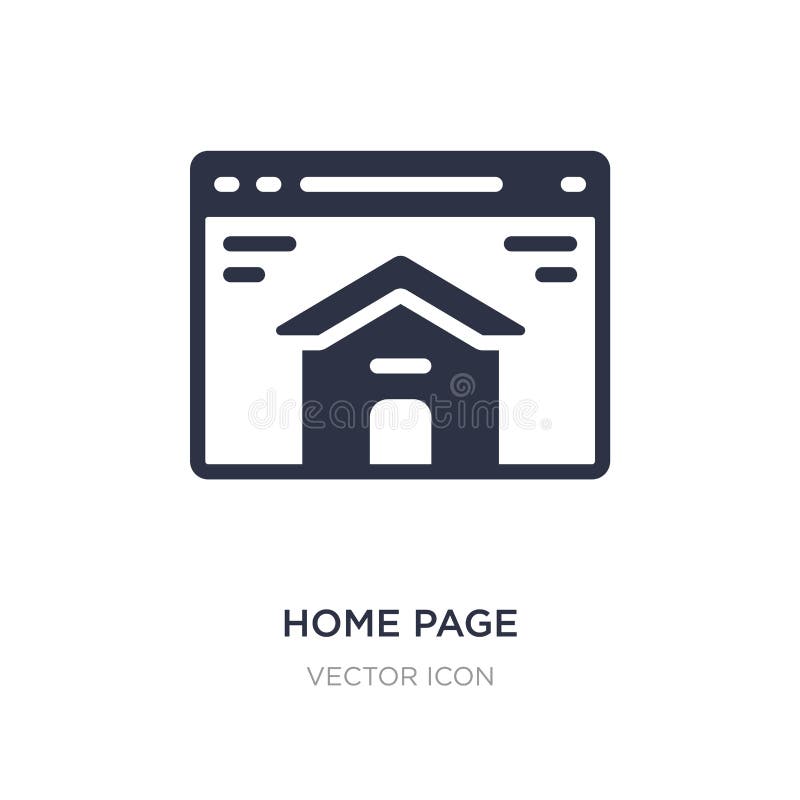 Home Page Icon on White Background. Simple Element Illustration from ...