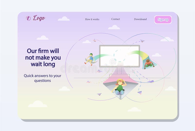 Home Page of the Site Quick Answer. Feedback. Vector. Fast Message ...