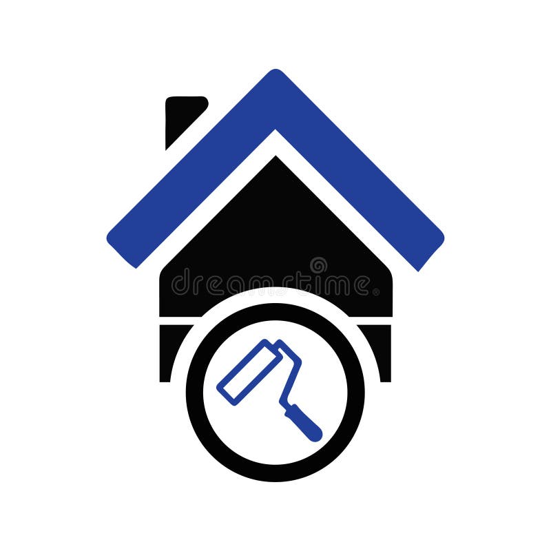 Home paint icon stock vector. Illustration of building - 264376524