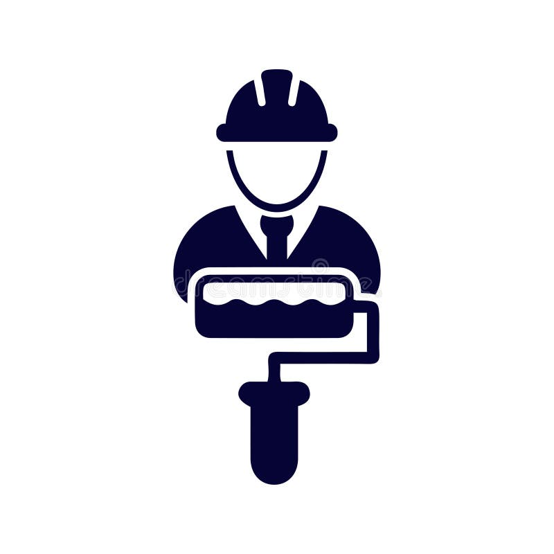 Home painter icon stock vector. Illustration of repairman - 264376506