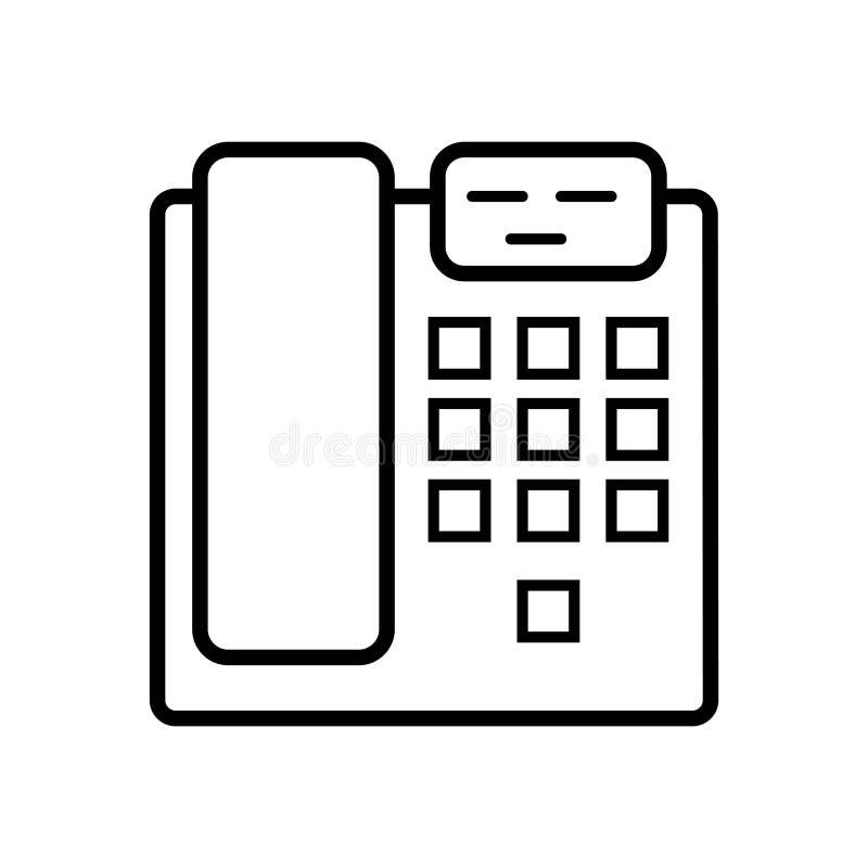 Home Phone Icon Vector Illustration Stock Illustration - Illustration ...