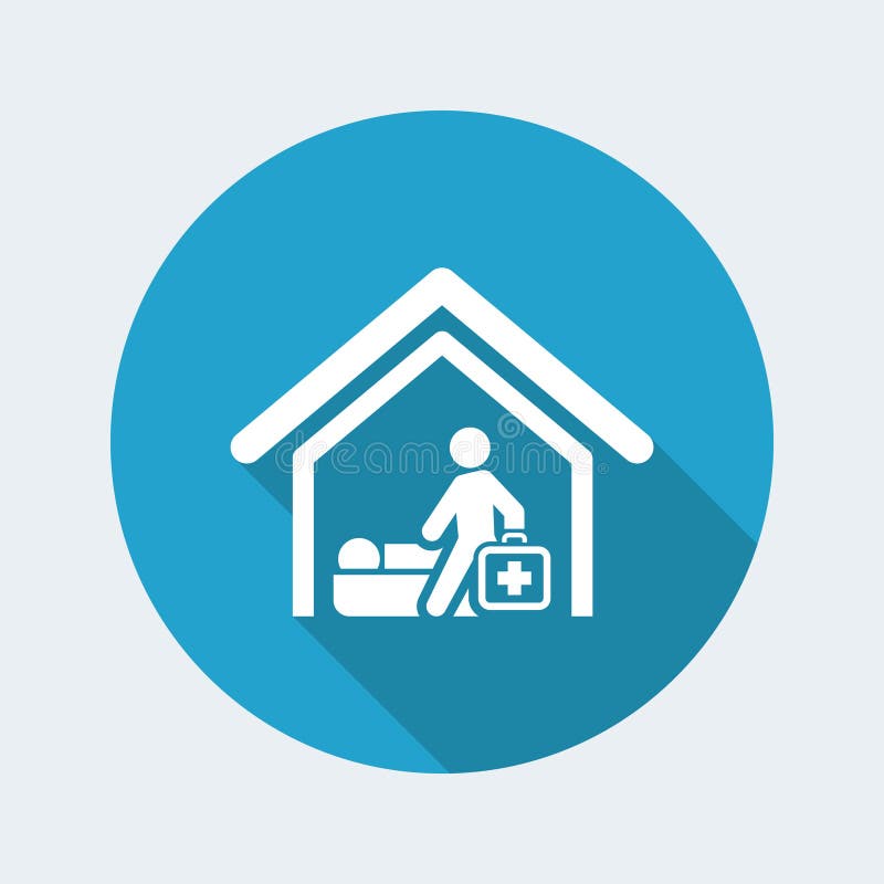 Medical home icon stock vector. Illustration of design - 96396120