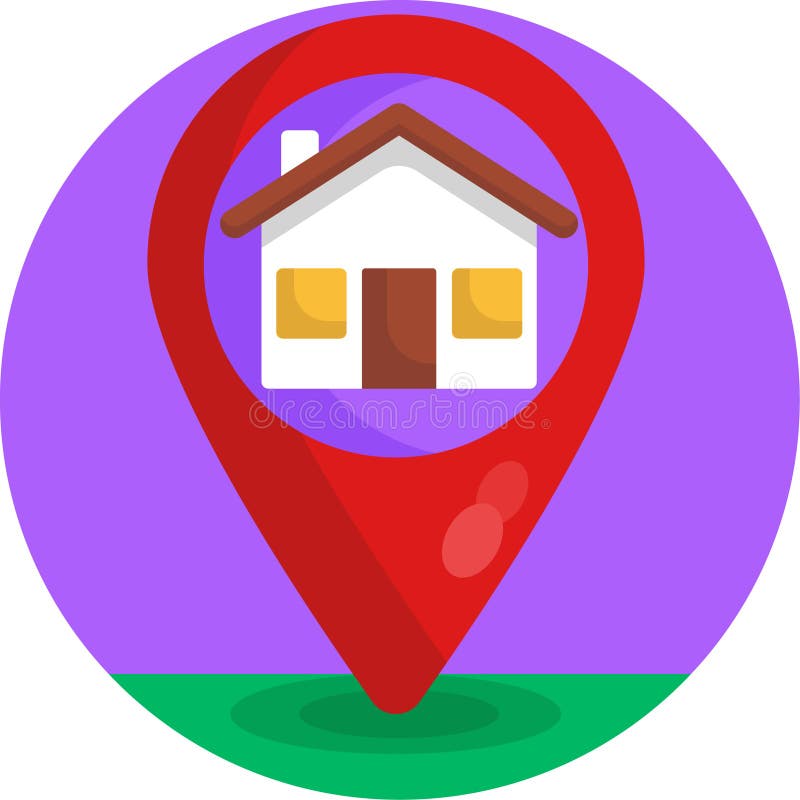 Home Pin Location Vector Icons Illustration Stock Vector - Illustration ...