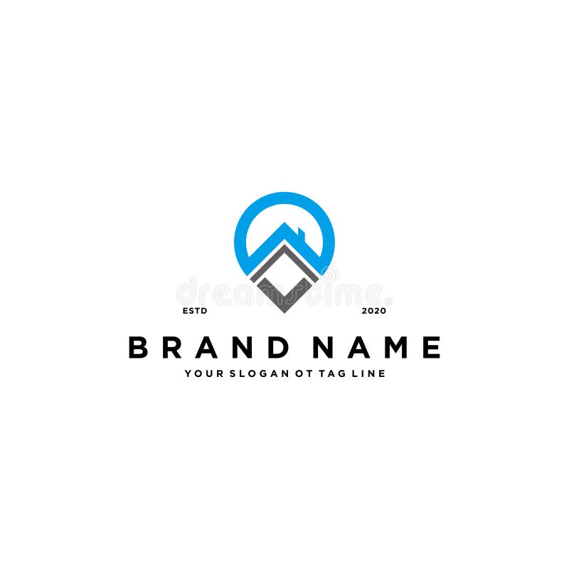 Home Pin Logo Design Vector Stock Vector - Illustration of identity ...