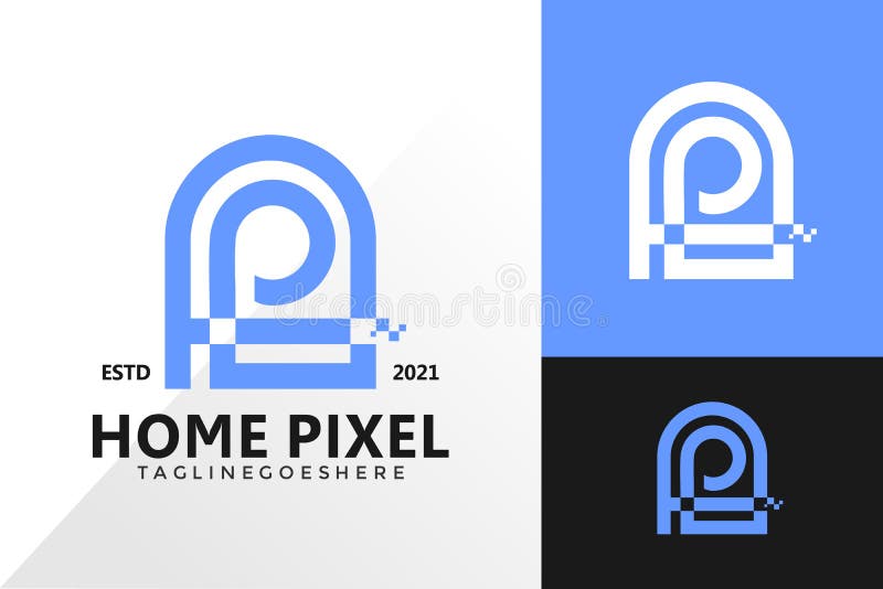 Home Pixel Logo and Icon Design Vector Concept for Template Stock ...