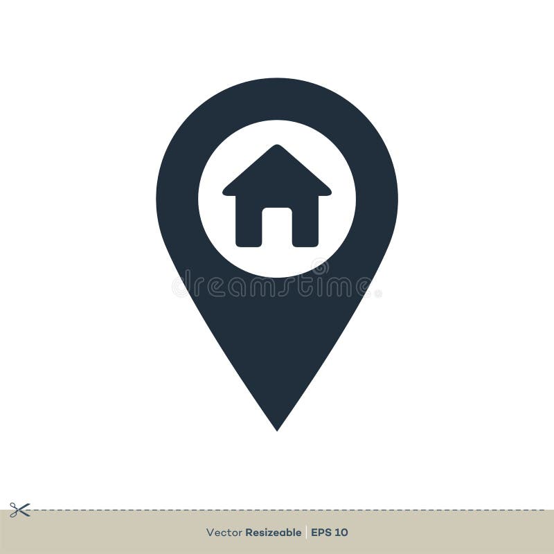 Home Place Point Icon Logo Template Illustration Design. Vector EPS 10 ...