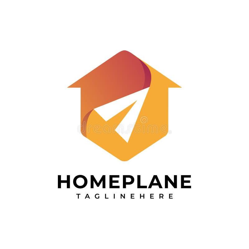 Home Plane Dual Meaning Logo Stock Illustration - Illustration of ...