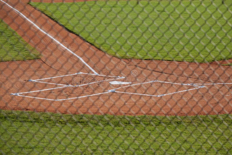 Home Plate on a Baseball Field Stock Photo - Image of compete ...