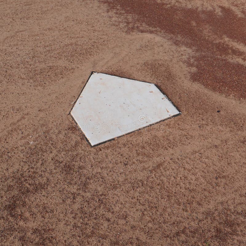 Home Plate in Sand on a Baseball Diamond Stock Photo - Image of ...