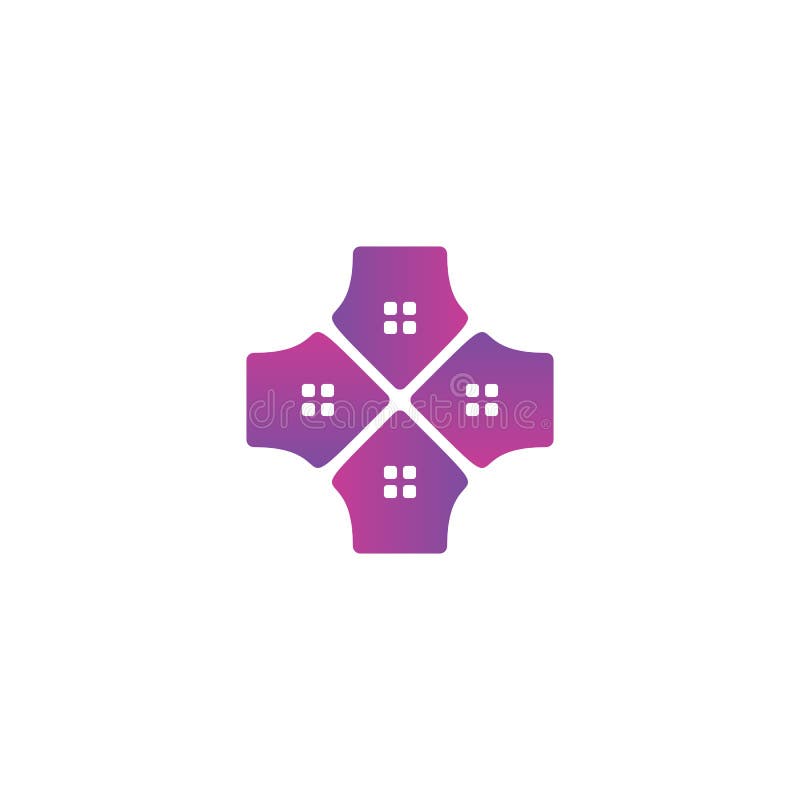 Home Plus Logo Design Vector Stock Vector - Illustration of education ...