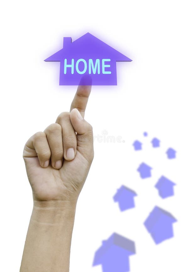 Home point stock photo. Image of pointing, home, hand - 20924344