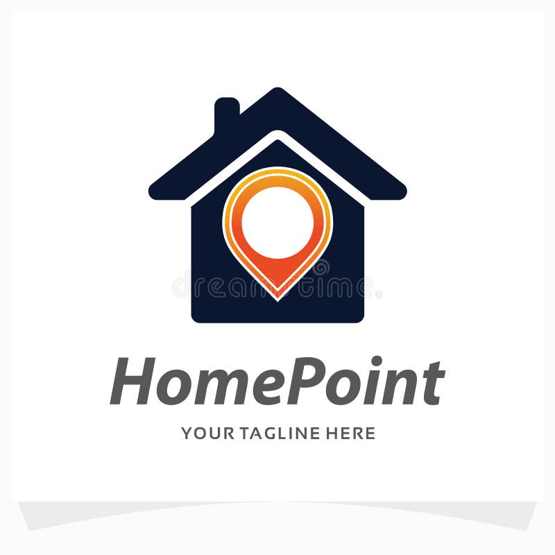 Home Point Logo Design Template Stock Vector - Illustration of ...