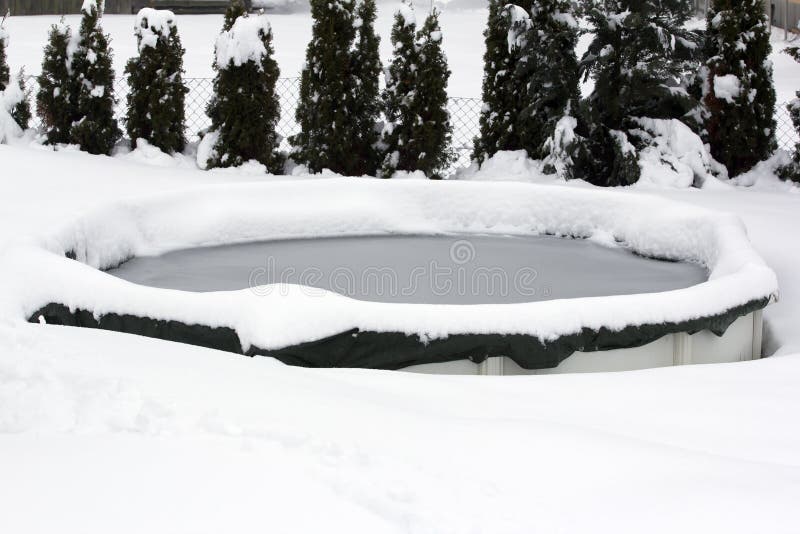 Pool in winter stock photo. Image of outside, cover, cold - 29973688