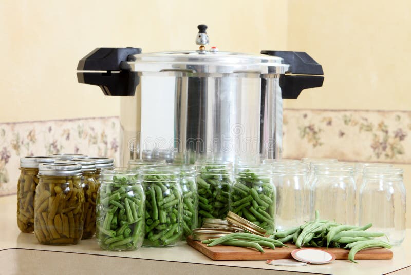 Home Preserving of Green Beans. Stock Photo - Image of bottled ...