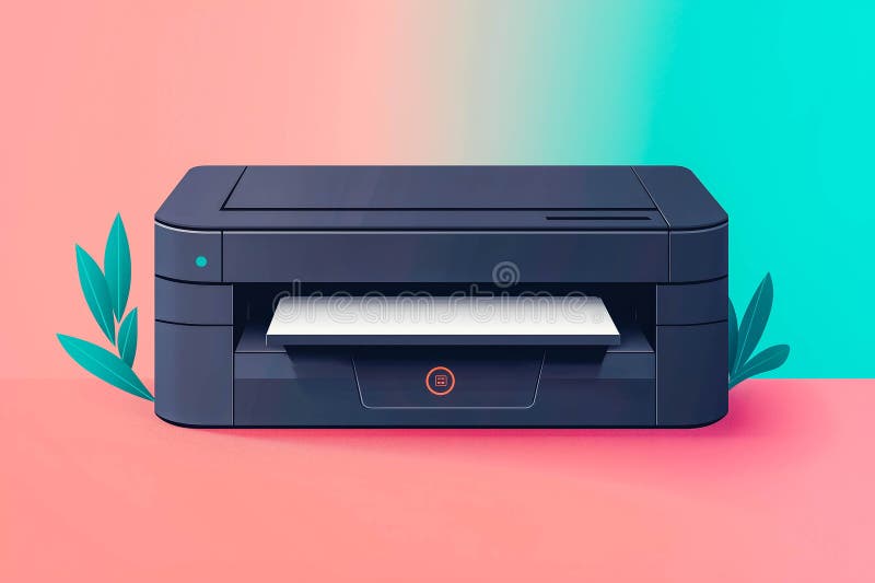 Home Printer Icon. Flat Illustration of Home Printer Icon for Web Design Stock Photo - Image of ...