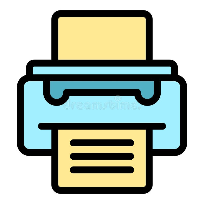 Home Printer Icon Vector Flat Stock Illustration - Illustration of line ...