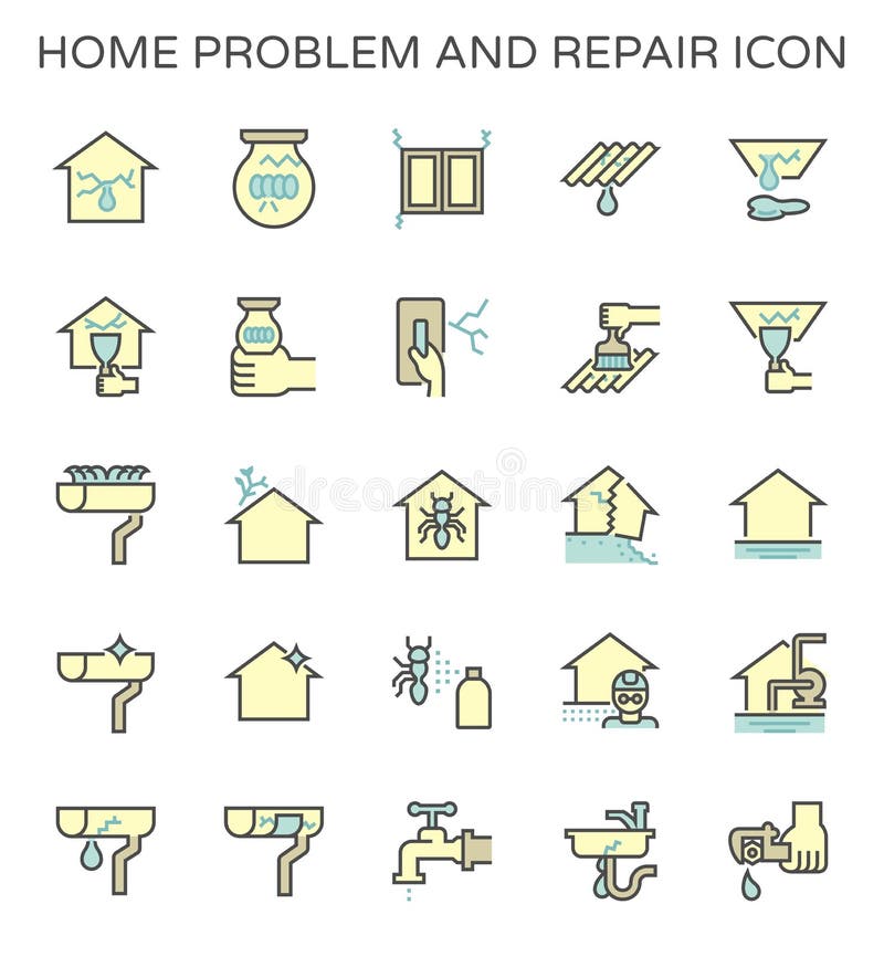 Home problem icon stock vector. Illustration of building - 180531574