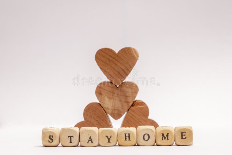 Stay Home Project Lockdown Quarantine with Hearts and Letters Stock ...