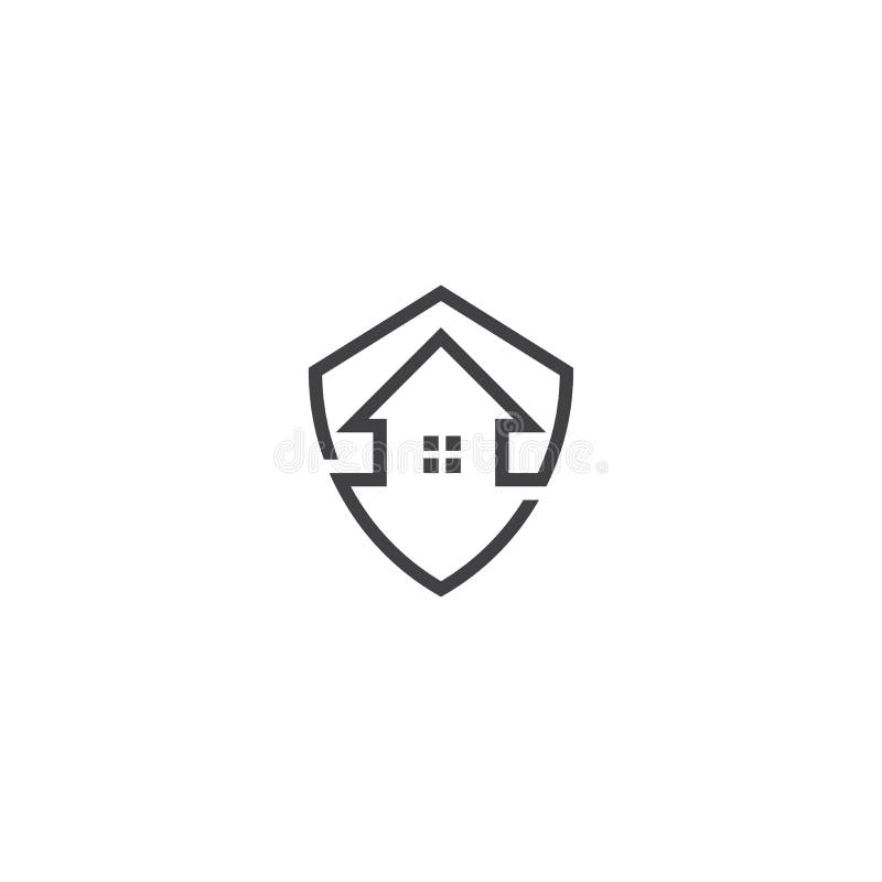Home Protect, House Shield. Vector Icon Logo Template Stock ...