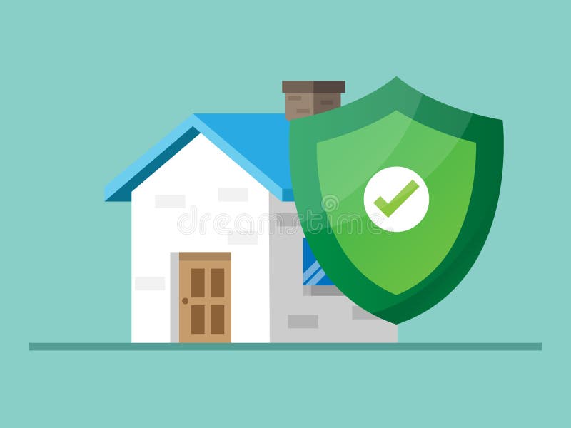 Home Protection with Shield Guard Stock Vector - Illustration of ...