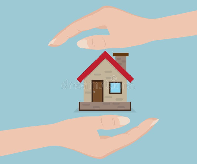 Home Protection Vector Illustration Stock Vector - Illustration of ...