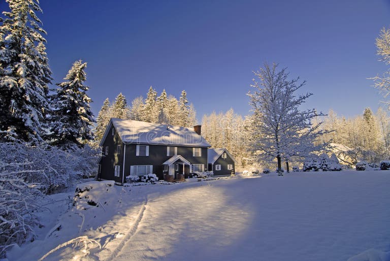 Home on the Range stock photo. Image of snow, europe, ranch - 1819084