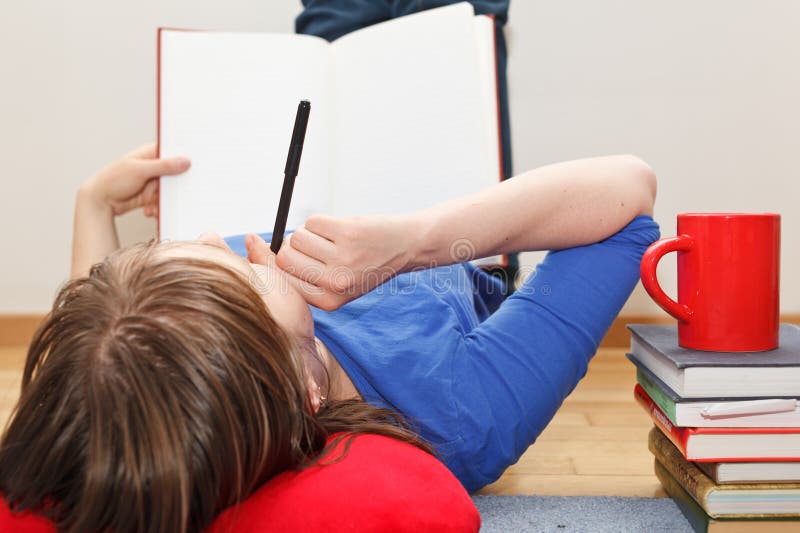 Home reading stock photo. Image of book, laying, natural - 23319280