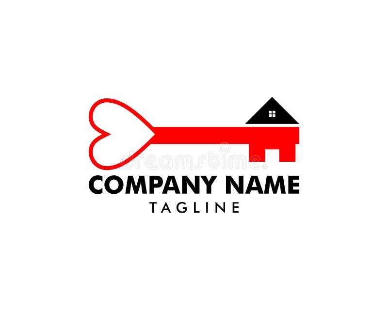 Home Real Estate Logo Love Key and Home Logo Concept Stock Vector ...