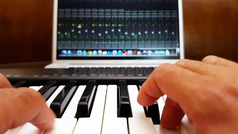 Home Recording Studio Keyboard Piano Series 4k Stock Video - Video of ...