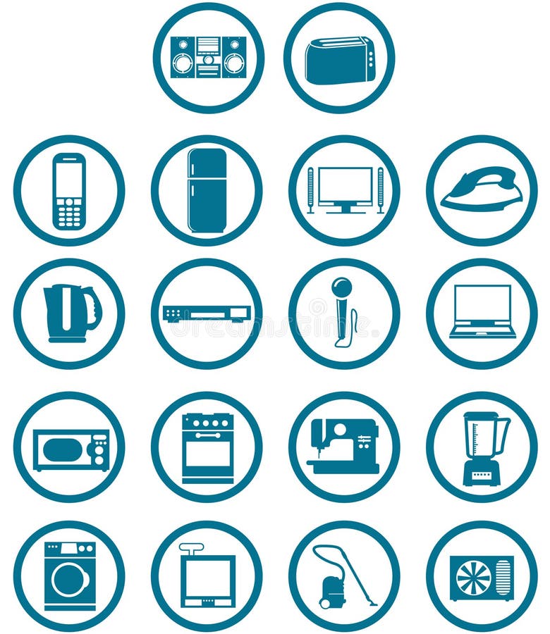 Home related electronics stock vector. Illustration of flat - 2070008