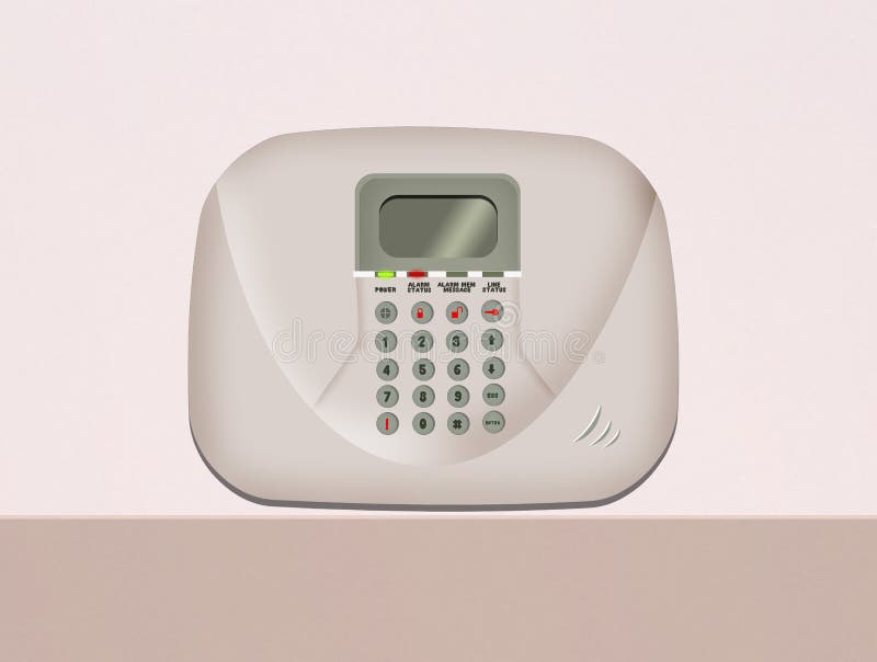 Home remote control alarm stock illustration. Illustration of ...