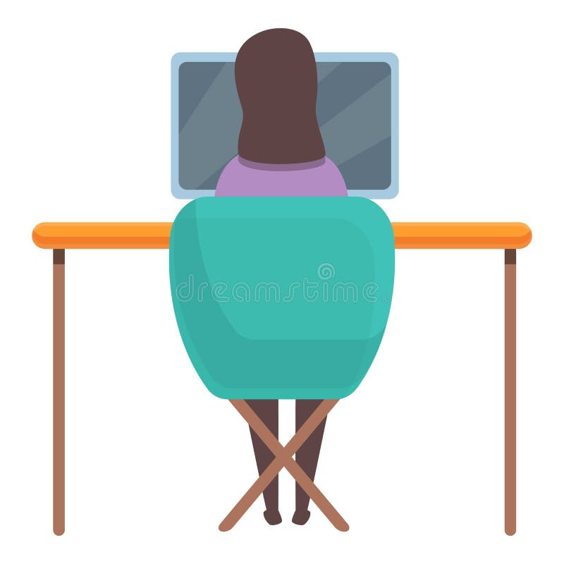 Home Remote Work Icon, Cartoon Style Stock Vector - Illustration of ...