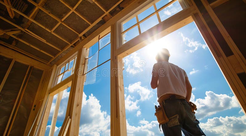 Home Renovation and House Construction Worker Does Repair and ...