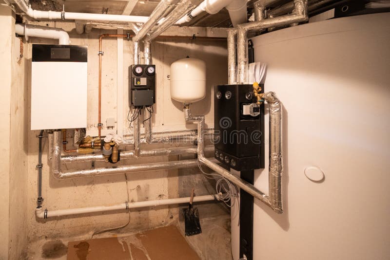 Home Renovation Project, Gas - Solar Thermal Heating System Stock Image ...