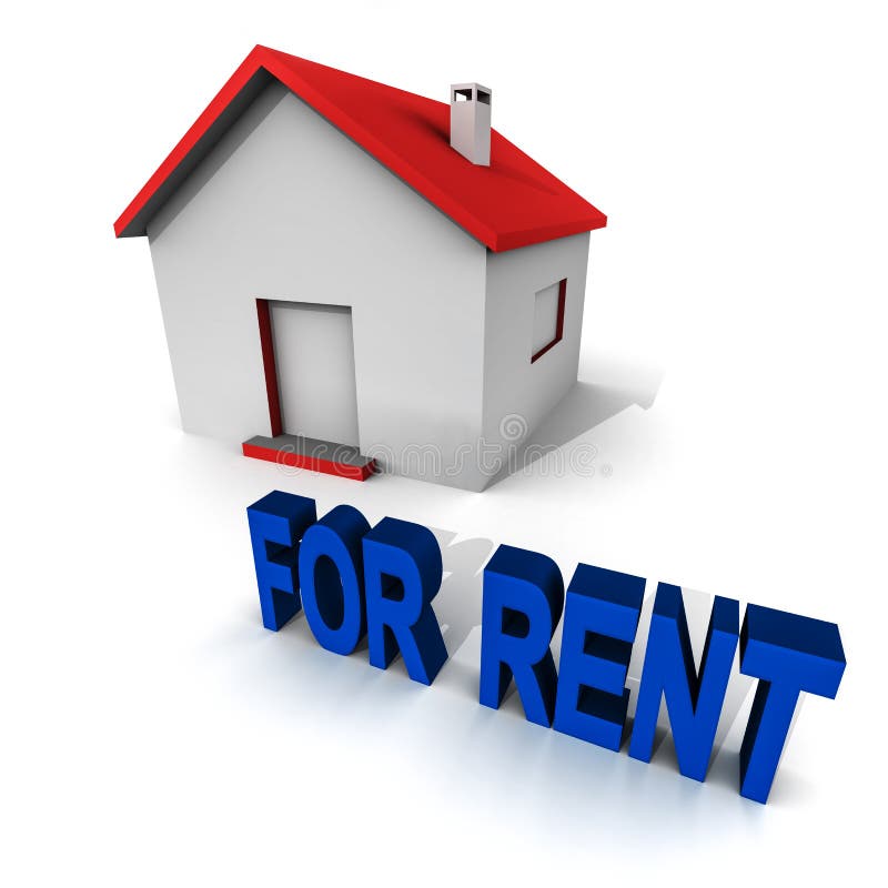 Home for rent stock illustration. Illustration of text - 26385577