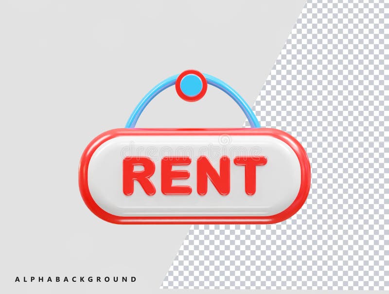 Home Rent Icon Vector Illustration Element 3d Rendering Transparent Eps ...