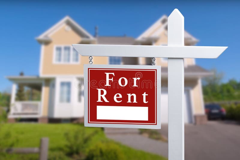 Home for Rent. Sign in Front of New Home. Stock Illustration ...