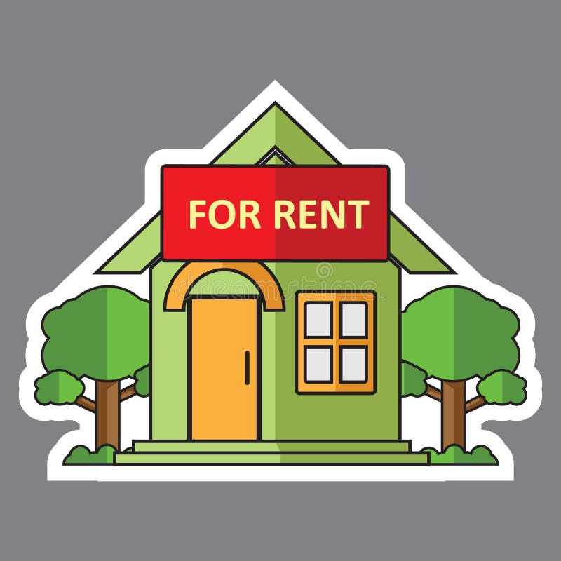Home for Rent Sign. Vector Illustration Decorative Design Stock ...